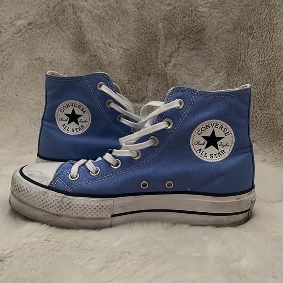 Converse | Shoes | Blue Hightop Platform Converse | Poshmark